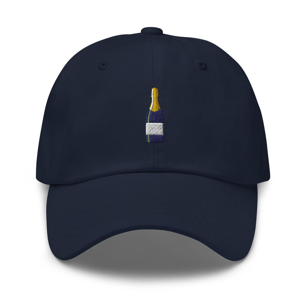 Champagne Hat - Gift for Wine & Bubbly Lovers - Cotton Embroidered ...