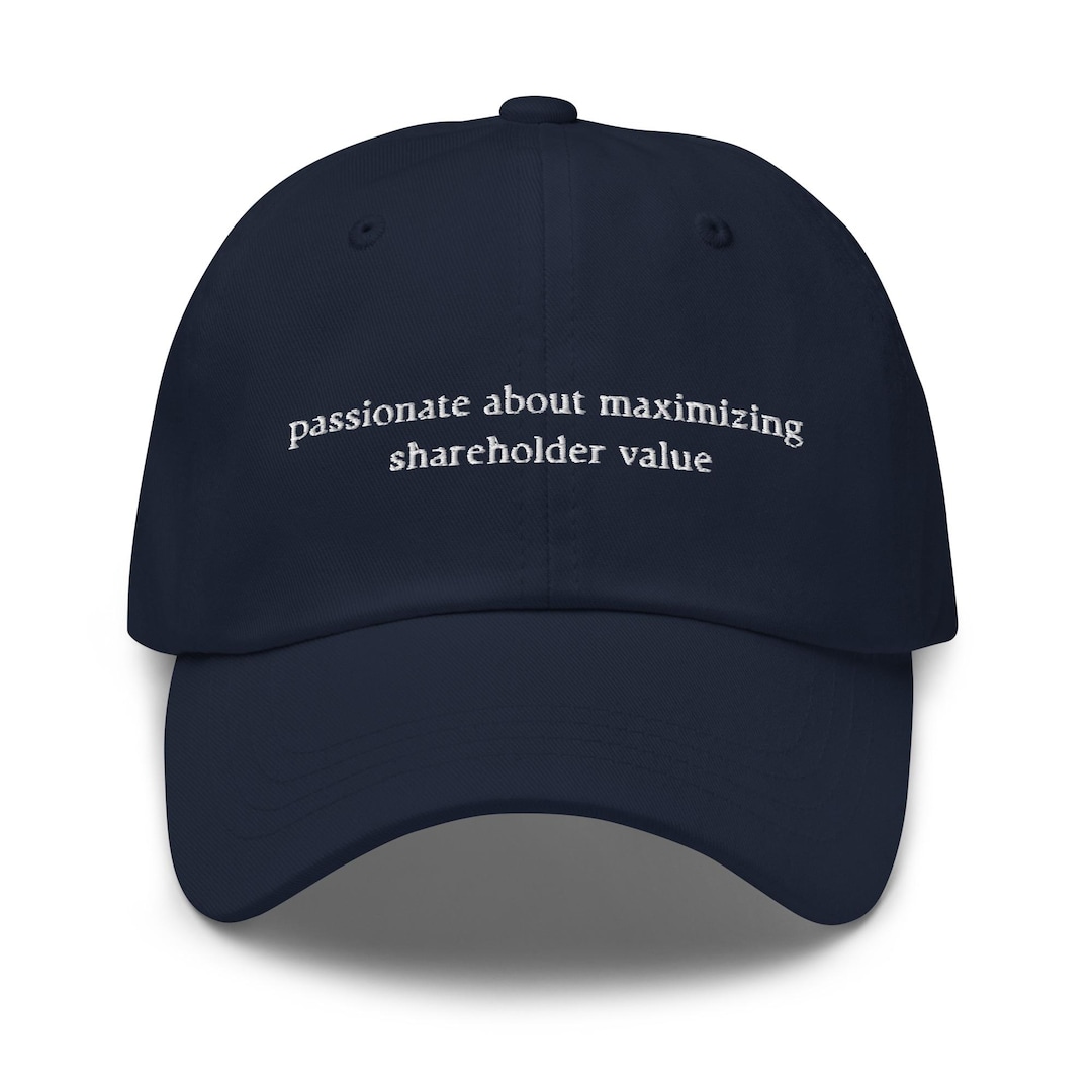Maximizing Shareholder Value Hat Funny Work Gift Finance, Consultant ...
