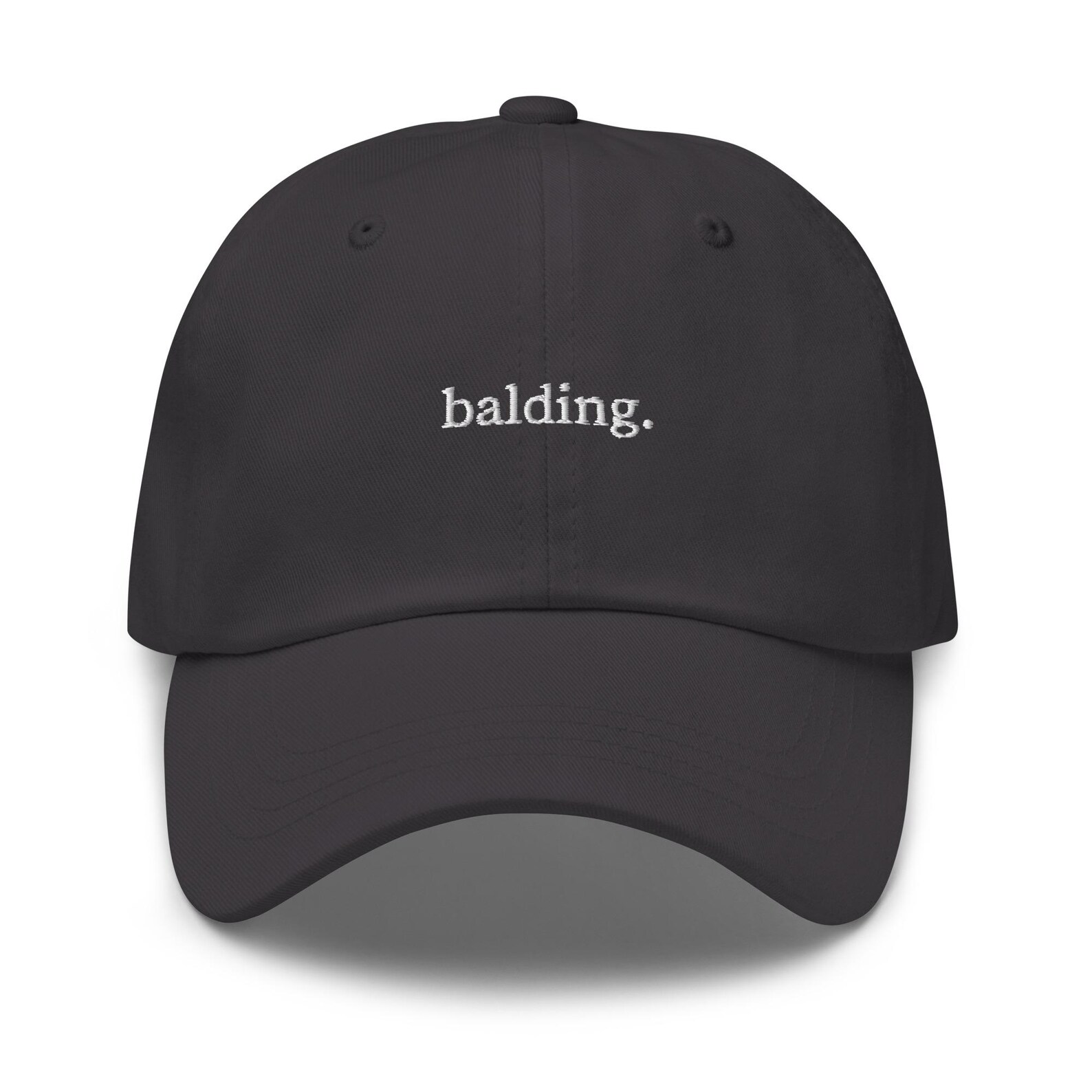 Balding – Embroidered Minimalist Dad Hat, Funny Ironic Cap, Custom ...