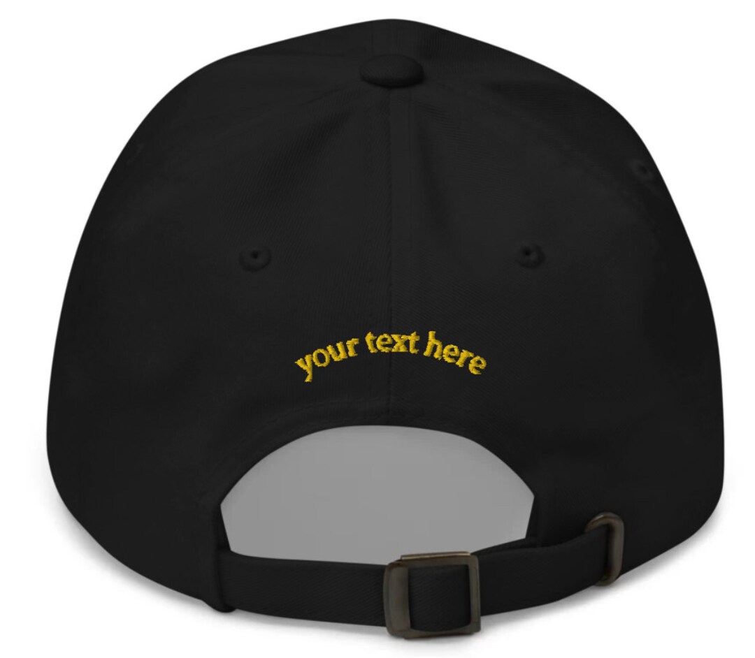 Back, Front OR Side of Hat Embroidery Add on [customizable] for Font or ...