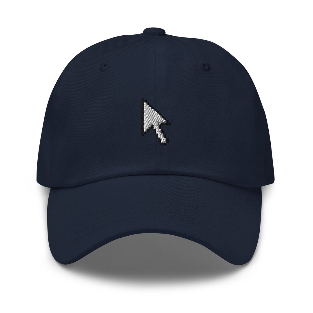 Mouse Cursor Hat - 90s, 2000s Tech Gift - Click Me - Multiple Colors ...