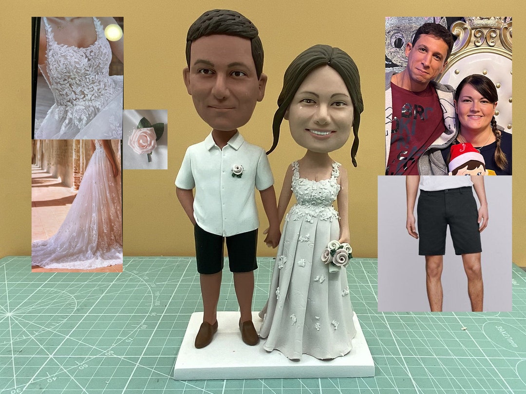 Custom Bobblehead Wedding Cake Topper,personalized Wedding Cake ...