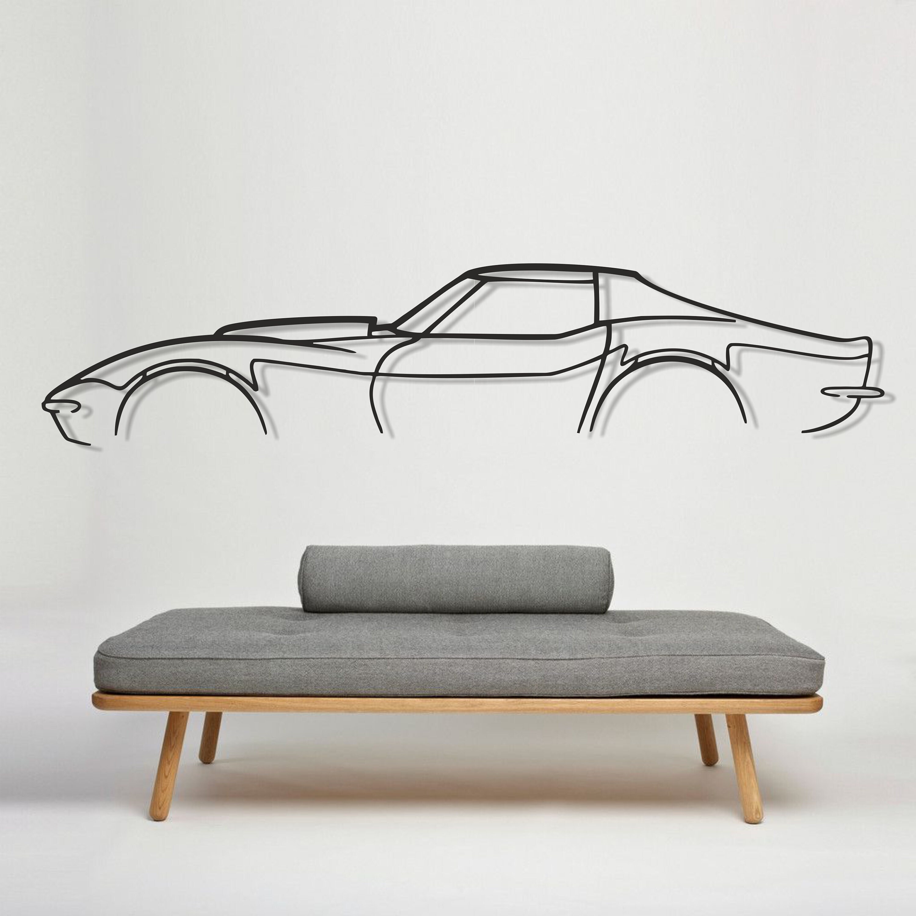 Corvette C3 Silhouette Metal Wall Art Car Silhouette Wall - Etsy