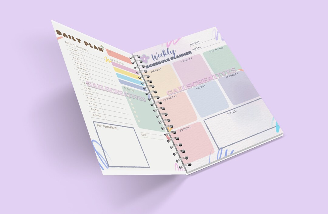 Pastel Watercolor Weekly/daily Planner - Etsy