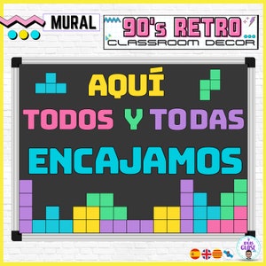 Retro Back to School Bulletin Board Kit Mural Retro Vuelta Al - Etsy