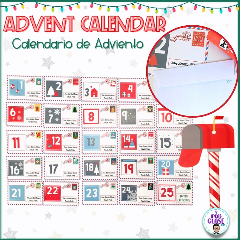 Advent Calendar Letters to Santa - Etsy