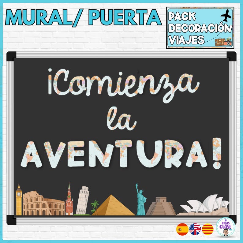 Back to School Bulletin Board Kit - Door Decor- Travel Theme Classroom ...
