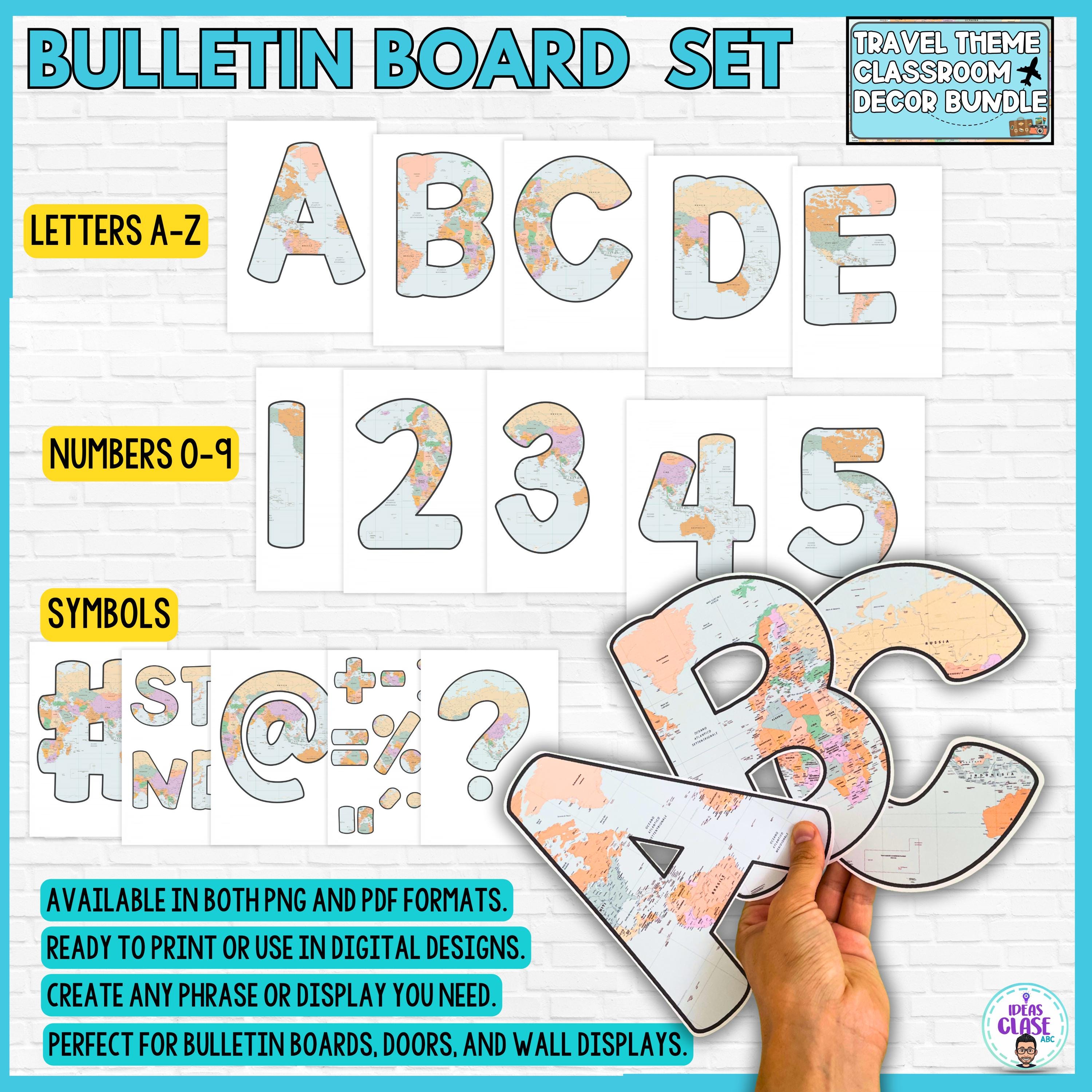 Back to School Bulletin Board Kit - Door Decor- Travel Theme Classroom ...