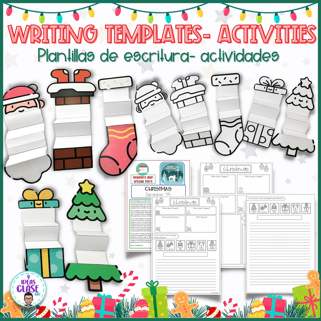 Christmas Writing Foldable Templates+ Reading and Writing Activities ...