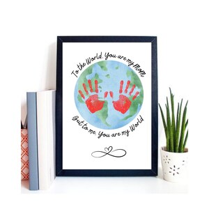 Mothers Day Keepsake Printable Kids' Thumbprint Teacher and Parent ...