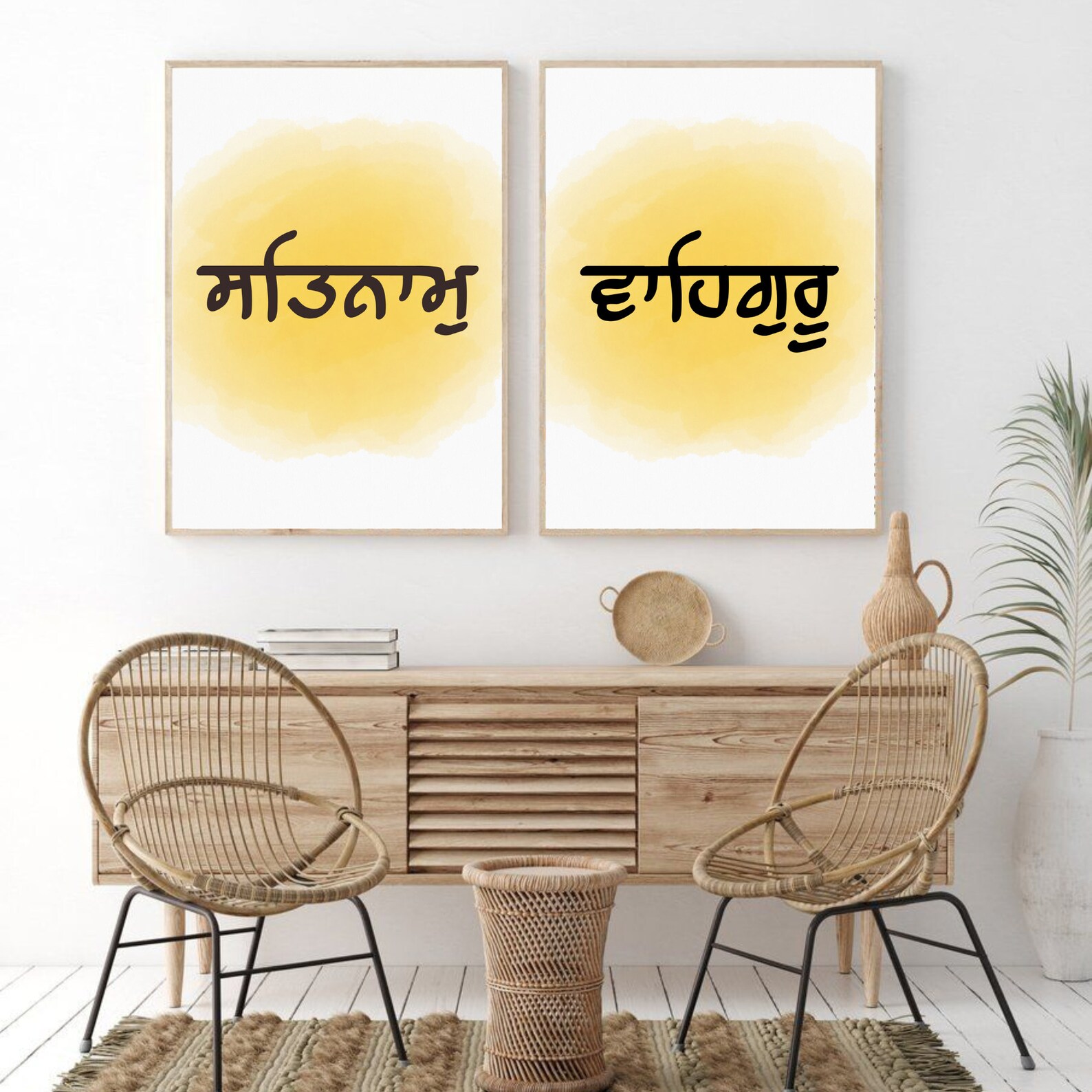 Ik Onkar Satnaam Waheguru | 3 Piece Sikh Wall Art Decor - Etsy