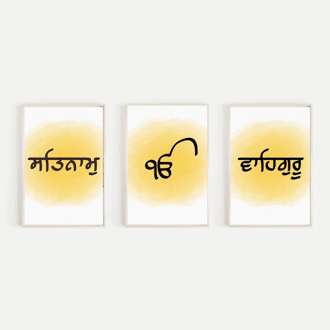 Ik Onkar Satnaam Waheguru 3 Piece Sikh Wall Art Decor - Etsy