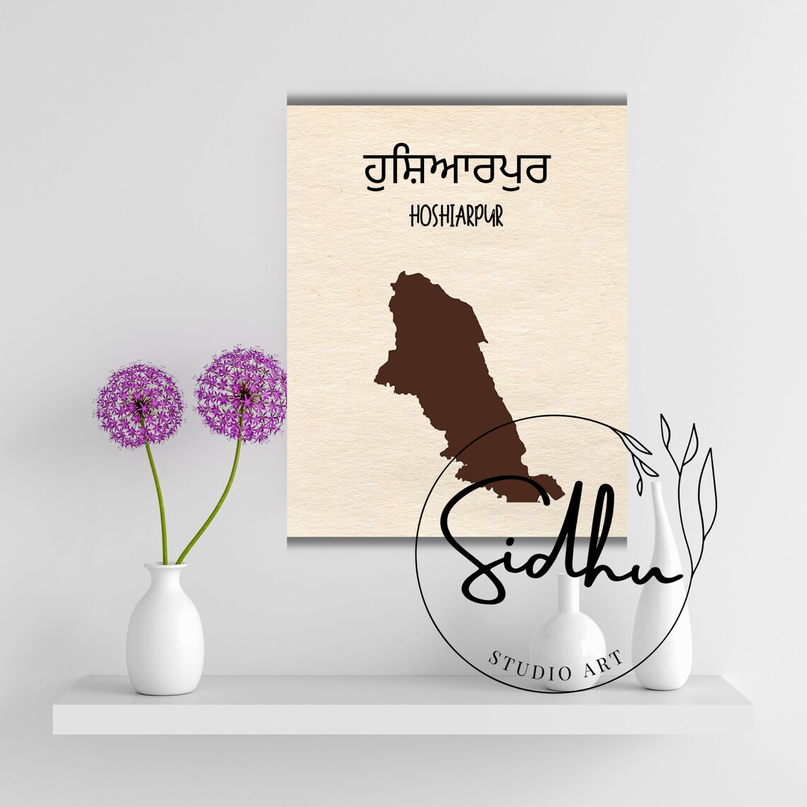 Map of Punjab Districts, Printable Digital Map, Punjabi Wall Art ...