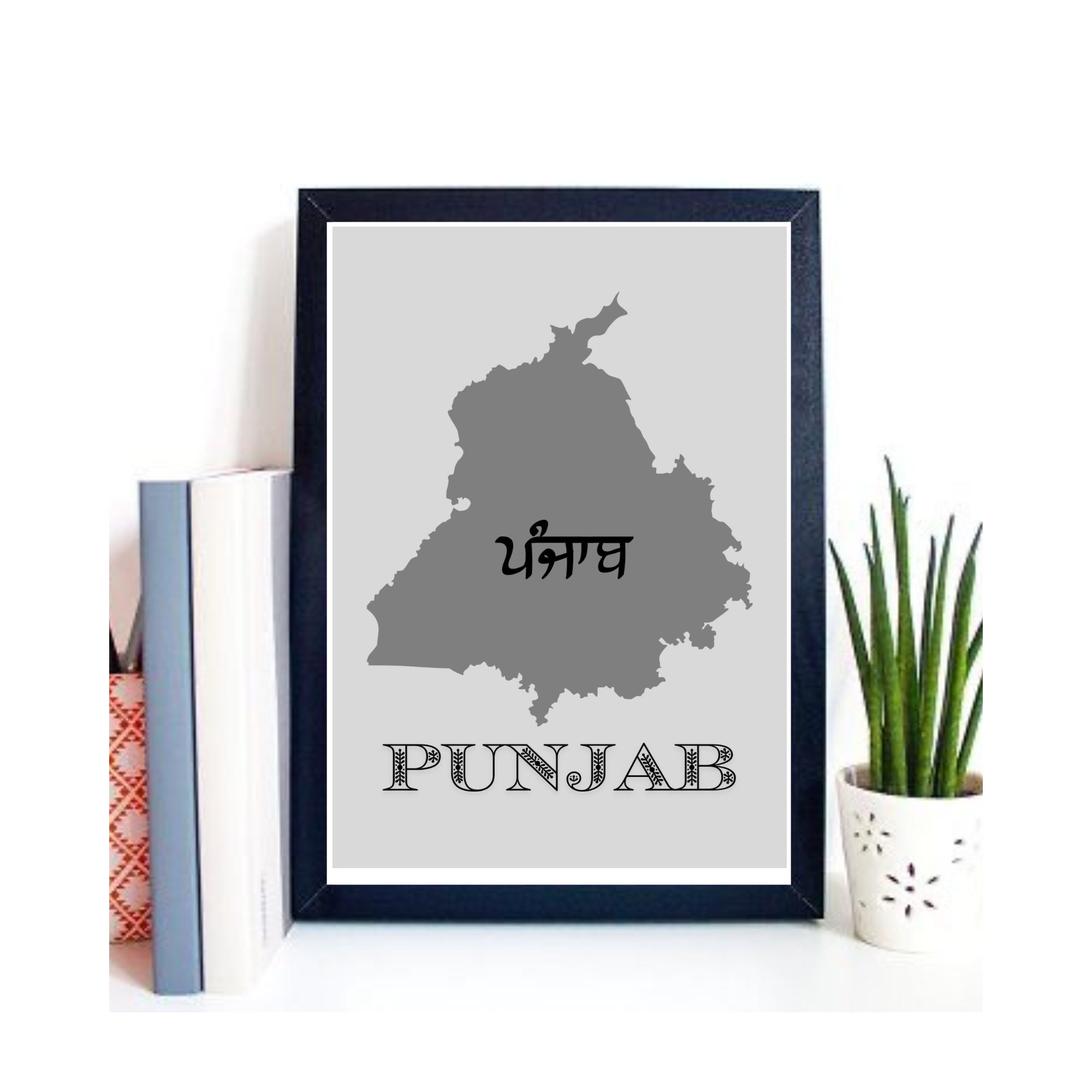 Punjab Map, Printable Map Illustration, Punjabi Wall Art - Etsy