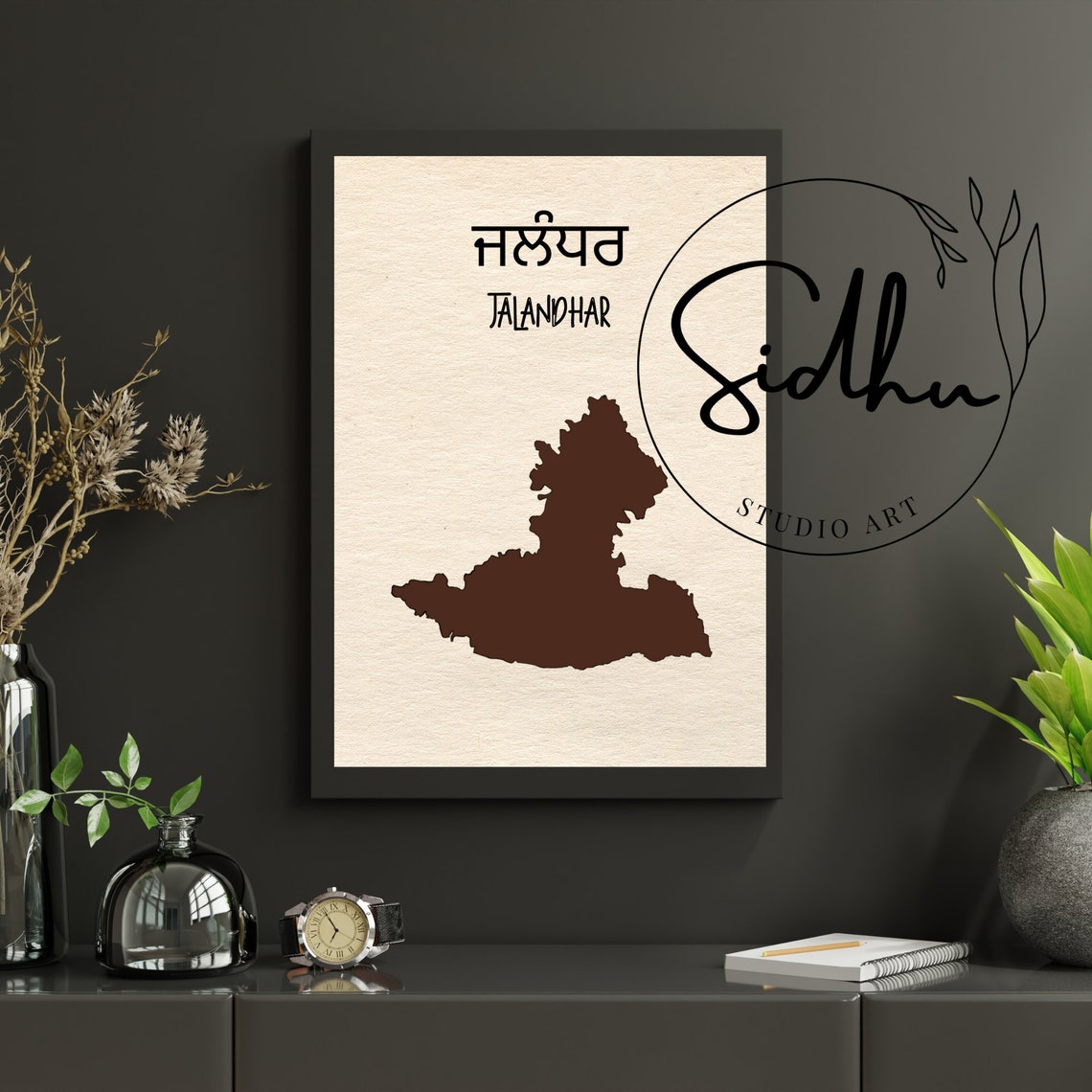 Map of Punjab Districts, Printable Digital Map, Punjabi Wall Art ...