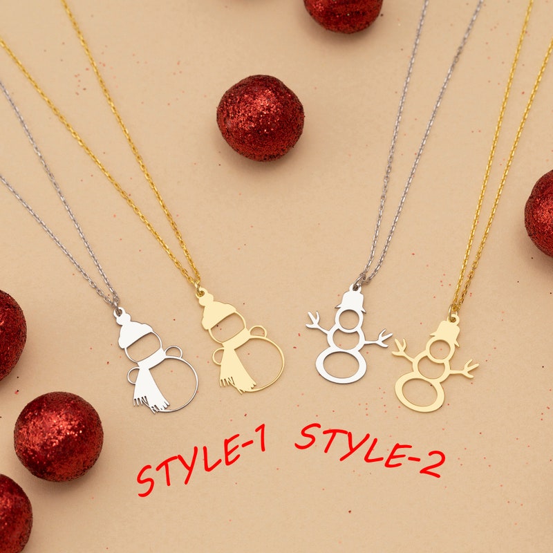 Snowman Necklace - Etsy