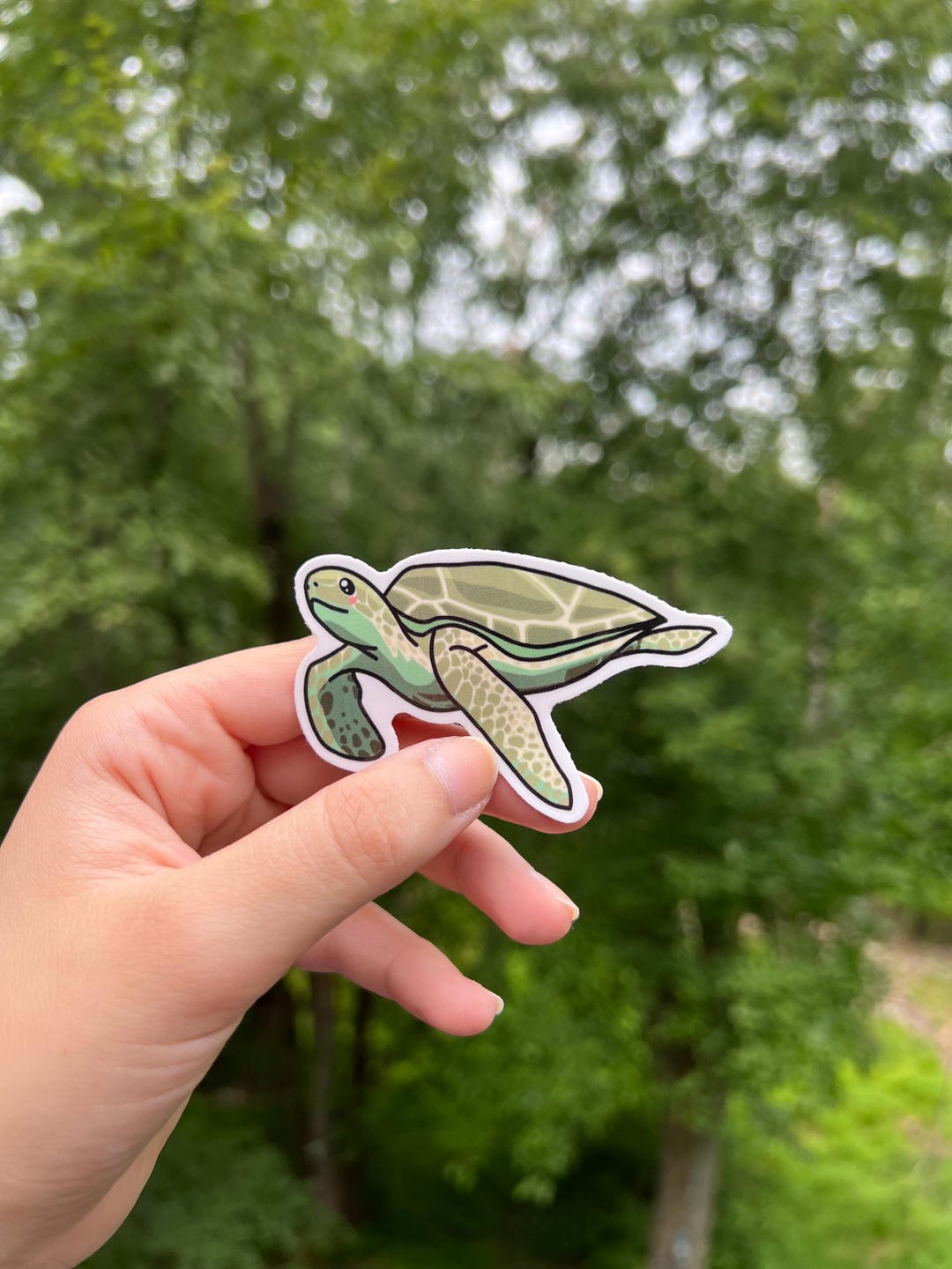 Adorable Sea Turtle Sticker | Sea Turtle Stickers | Waterproof, Vinyl ...