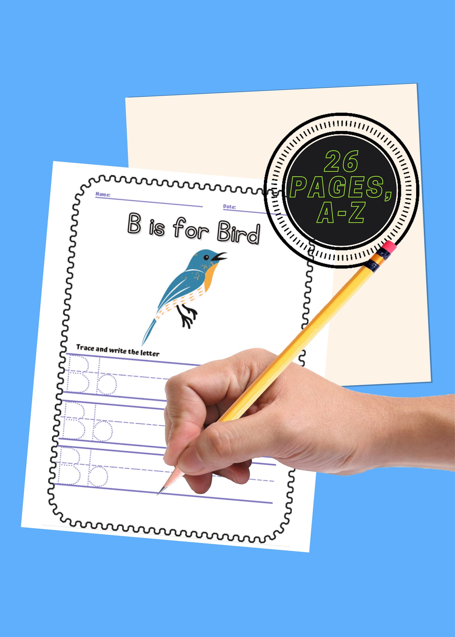 Printable Nature Alphabet Worksheets, Letters A to Z, Tracing, Early ...