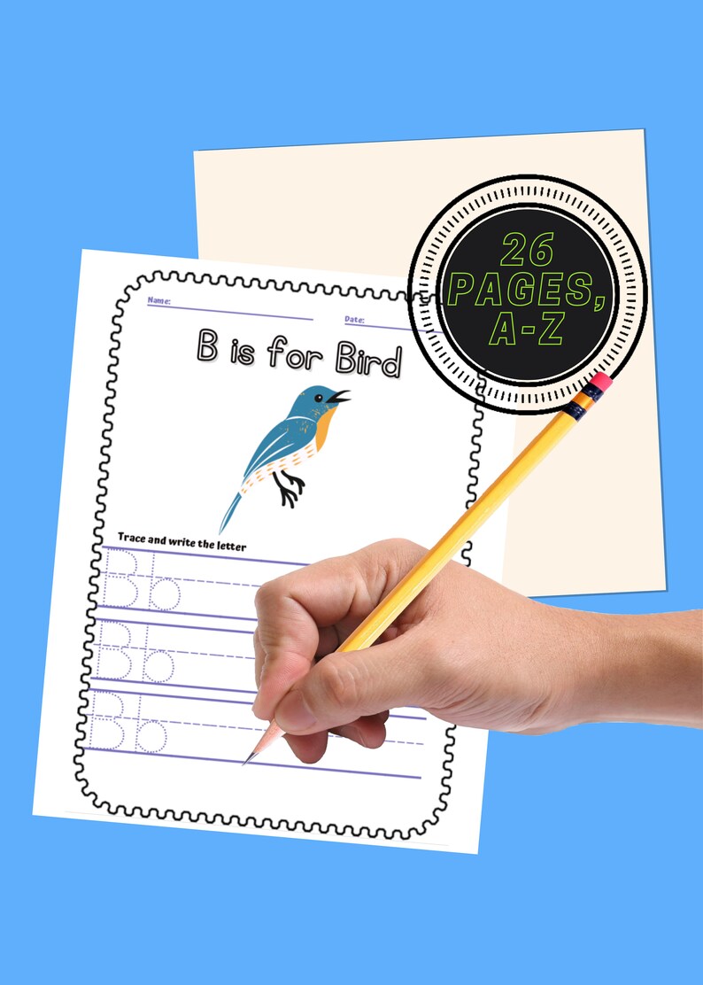 Printable Nature Alphabet Worksheets, Letters A to Z, Tracing, Early ...