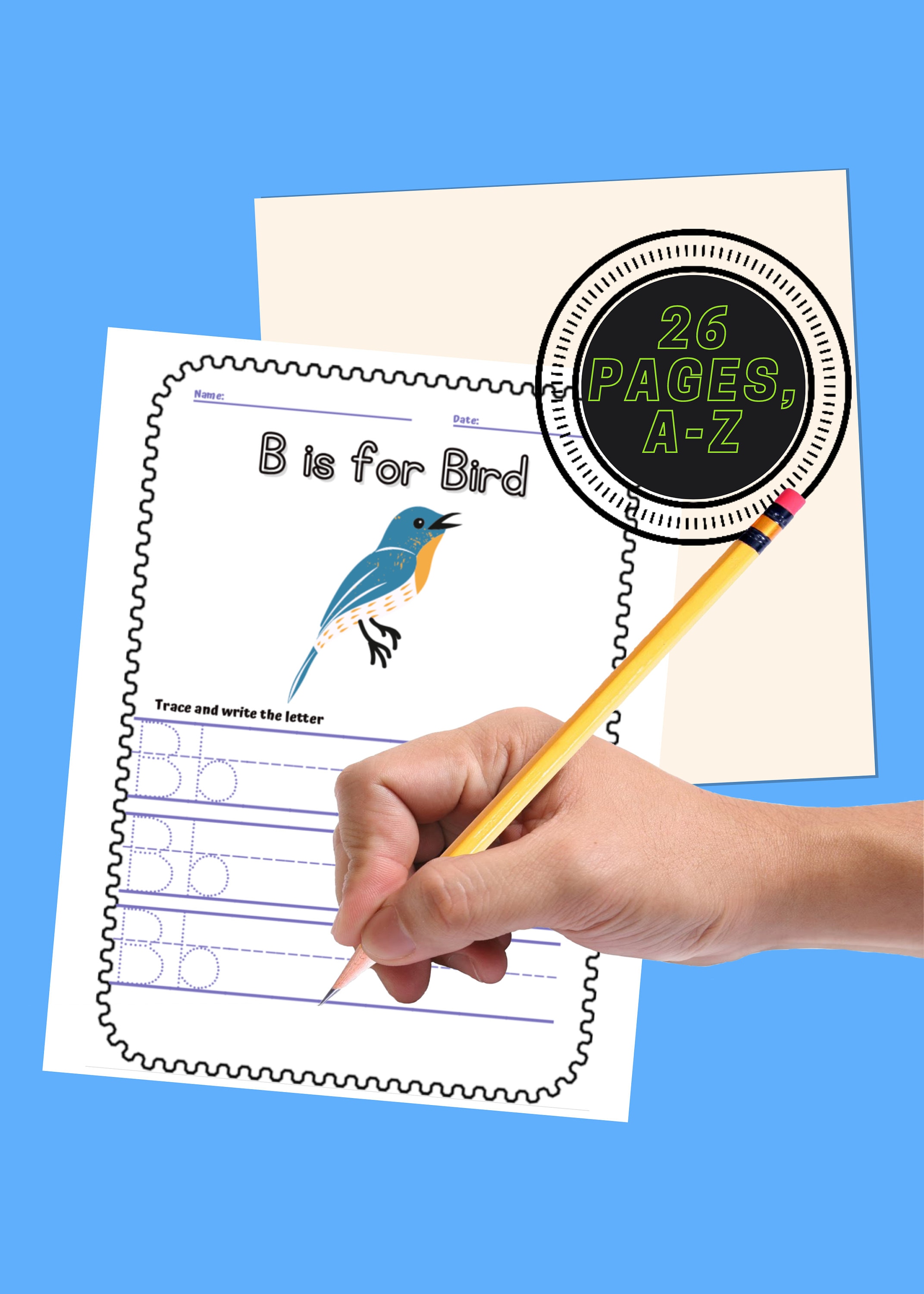 Printable Nature Alphabet Worksheets, Letters A to Z, Tracing, Early ...