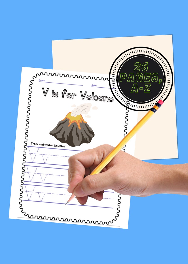 Printable Nature Alphabet Worksheets, Letters A to Z, Tracing, Early ...