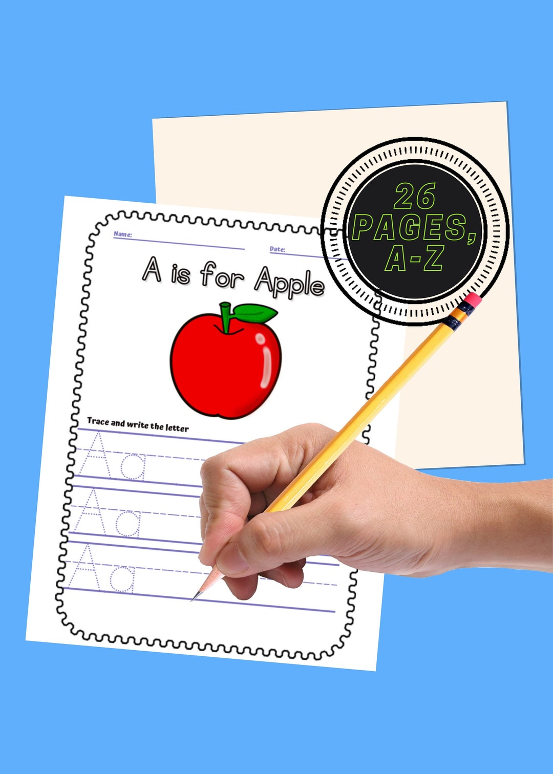 Printable Nature Alphabet Worksheets, Letters A to Z, Tracing, Early ...