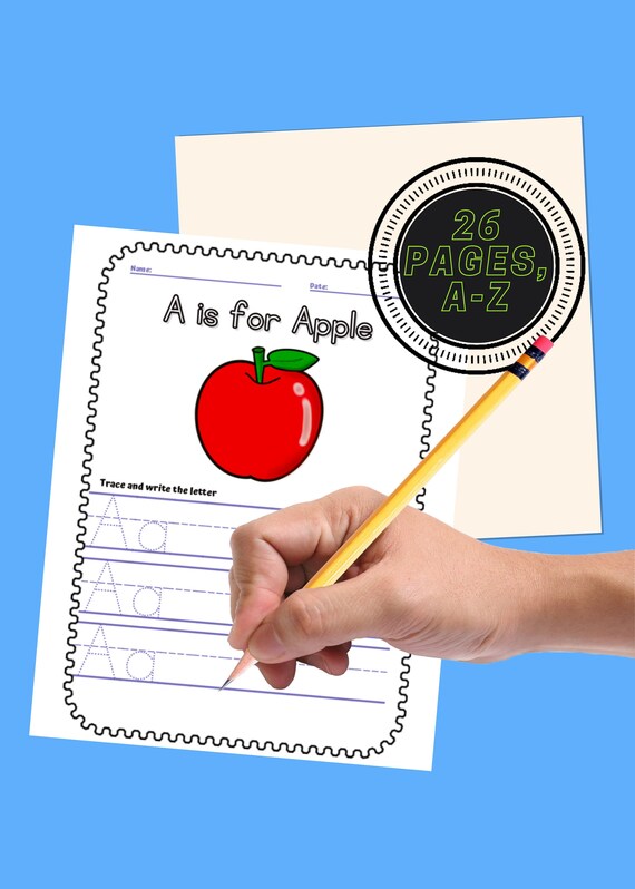 Printable Nature Alphabet Worksheets Letters A to Z Tracing - Etsy