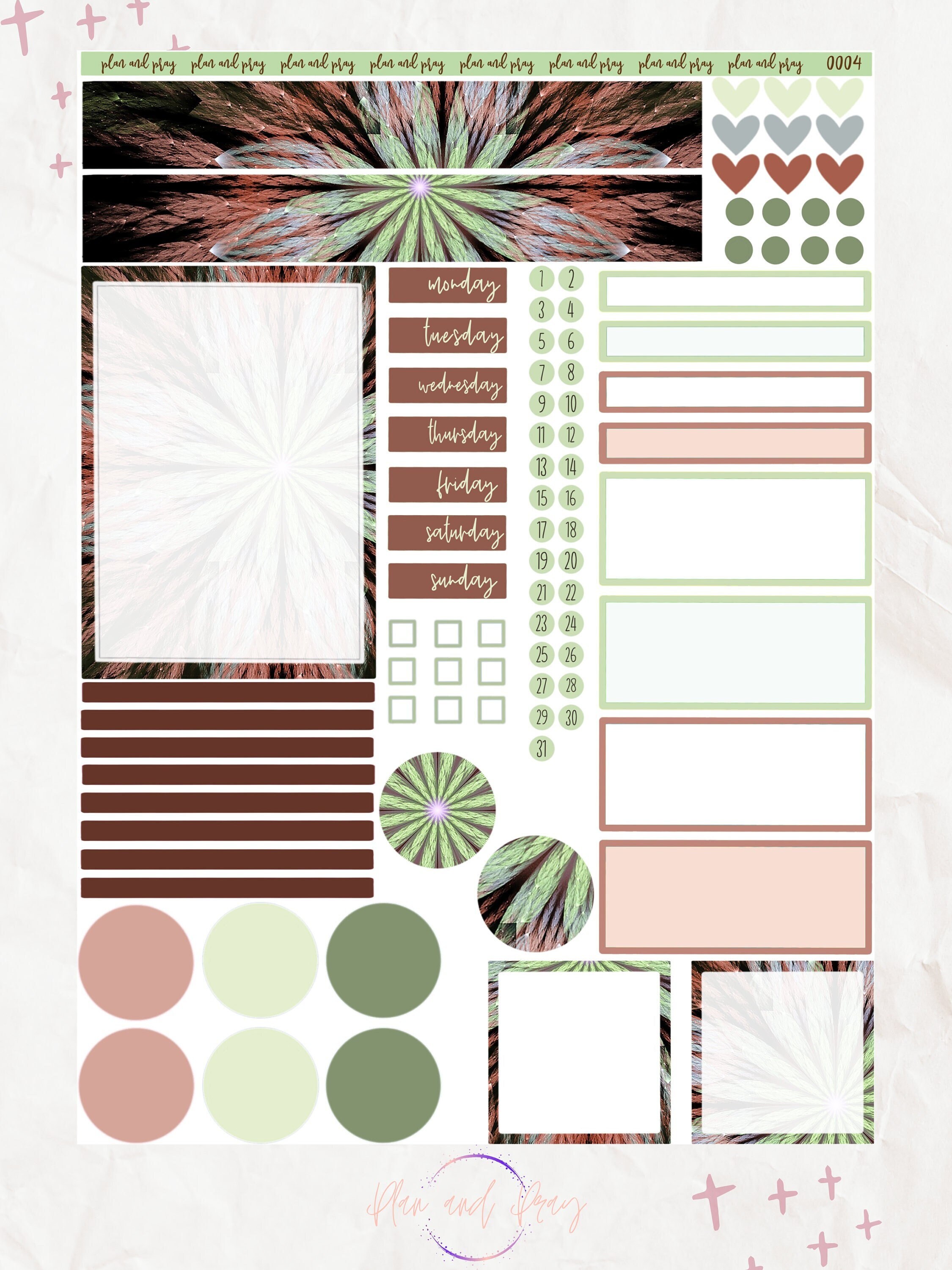 Printable Weekly Sticker Kit, Erin Condren, A5 Compact Vertical, Life ...