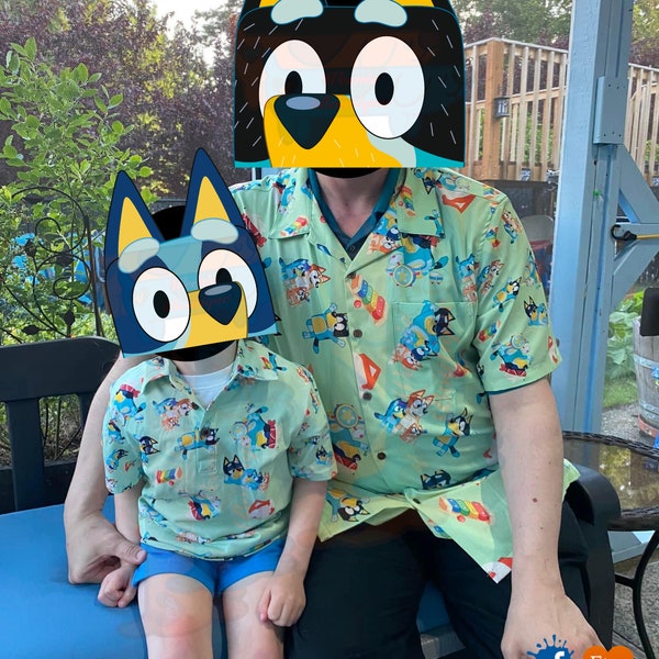 Mens Bluey Hawaiian Shirt - Etsy