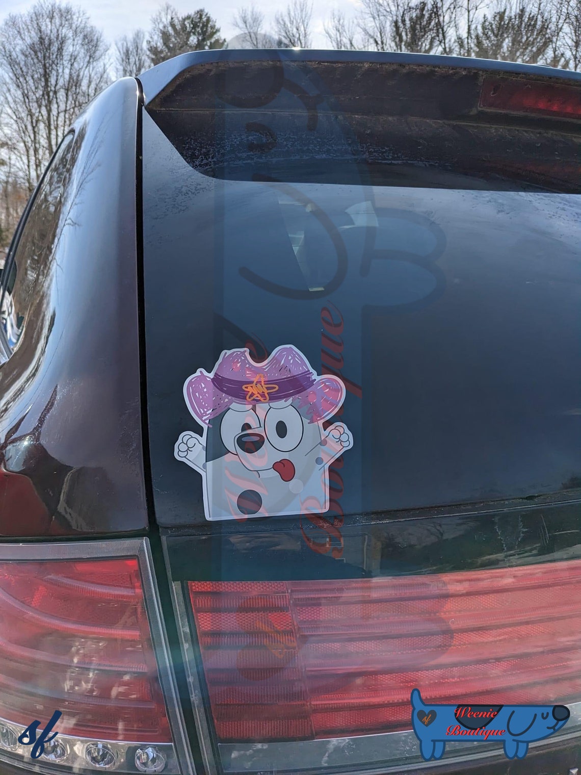 Car Decals Bluey Inspired Blue Dog Decals Bluey Car Decals - Etsy