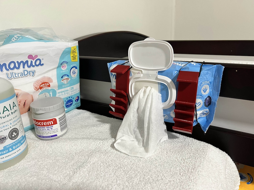 Wet Wipe Dispensing Holder | 3D Printed Baby Wipe Cover | Nappy Change ...