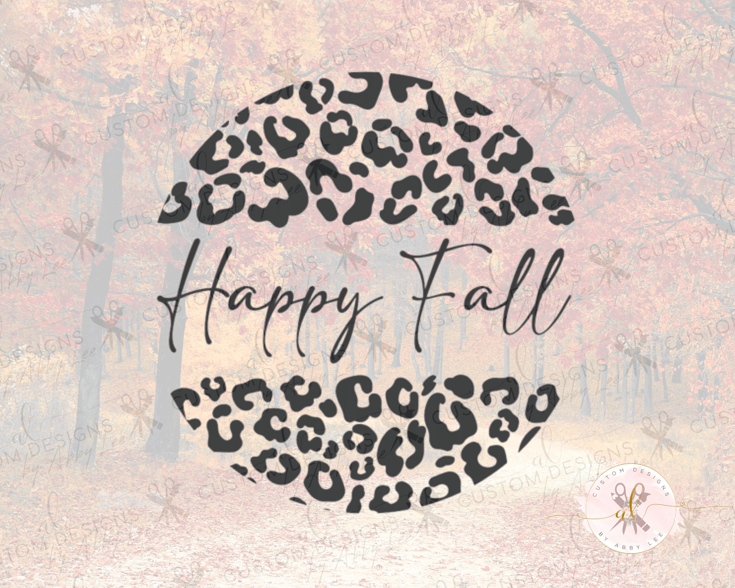 Happy Fall SVG, Leopard Svg, Door Hanger Svg, Fall Svg, Fall Design ...
