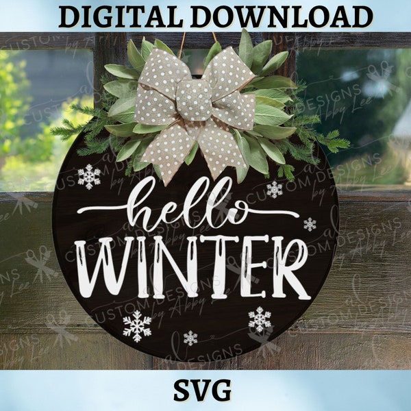 Hello Winter Sign - Etsy