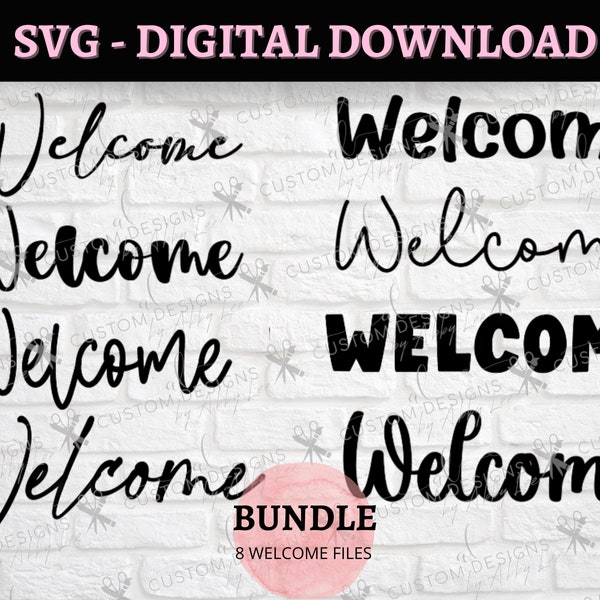Welcome Cursive Svg - Etsy