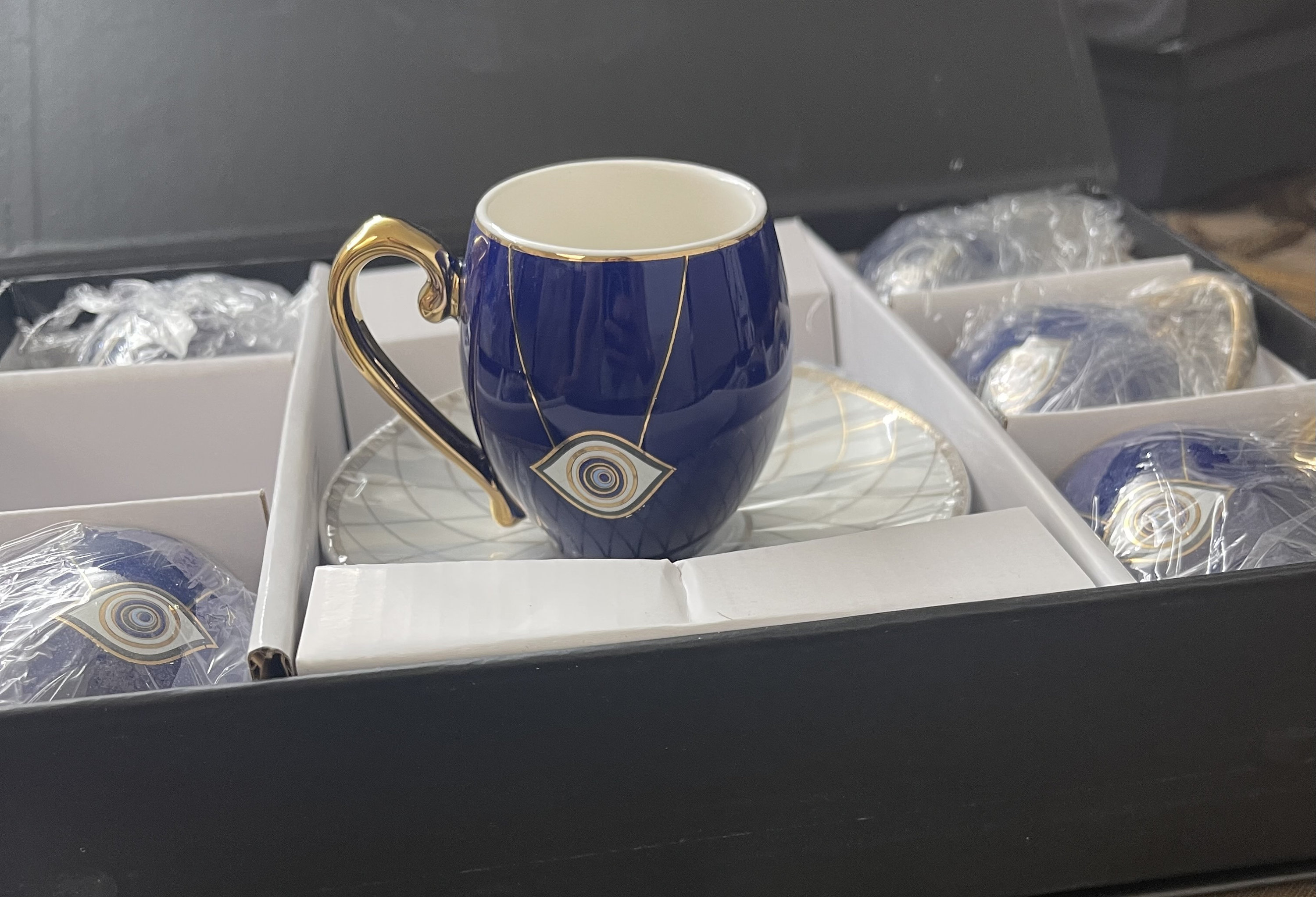 Evil Eye Coffee Cup Set - Etsy