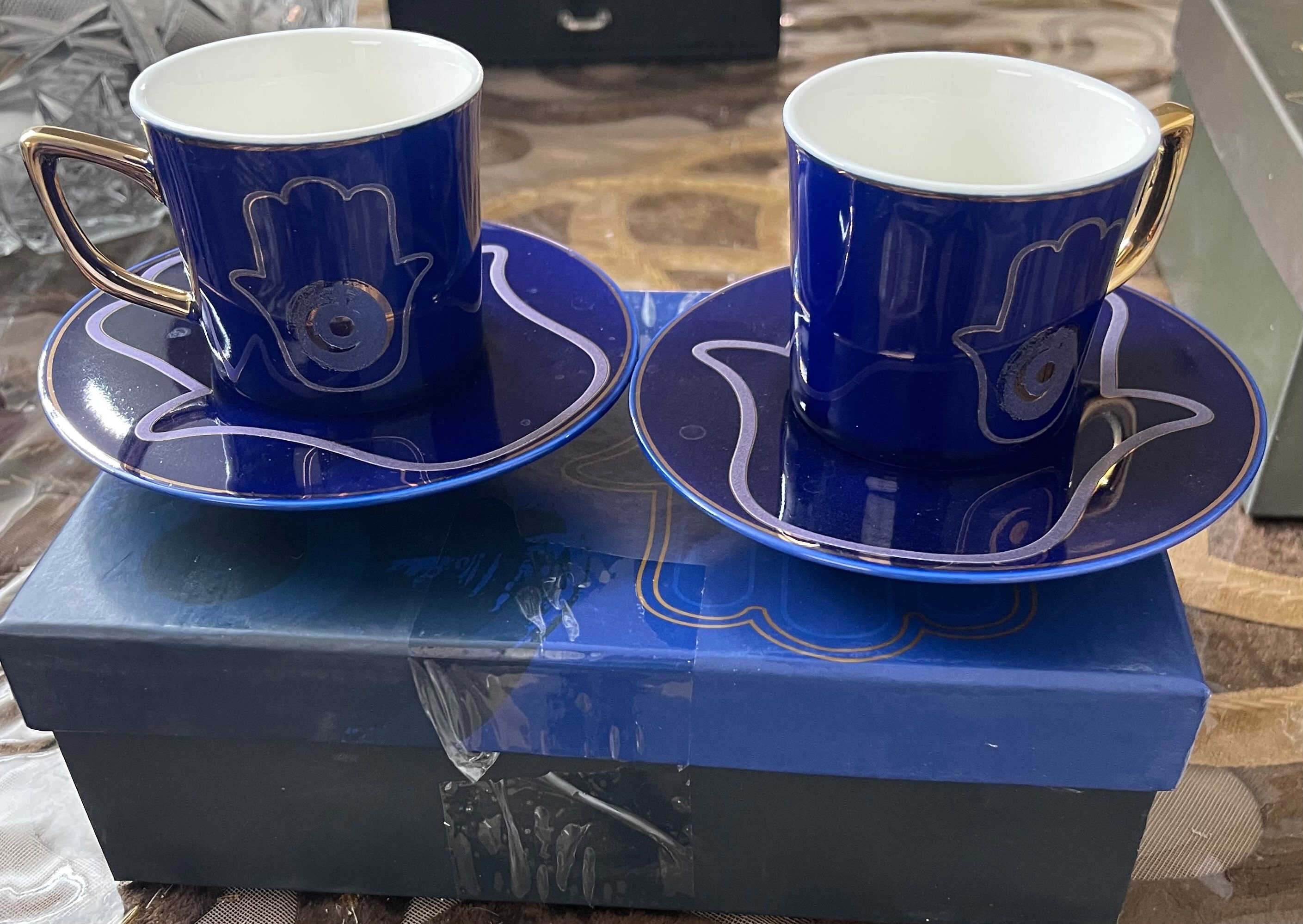 Evil Eye Coffee Cup Set - Etsy