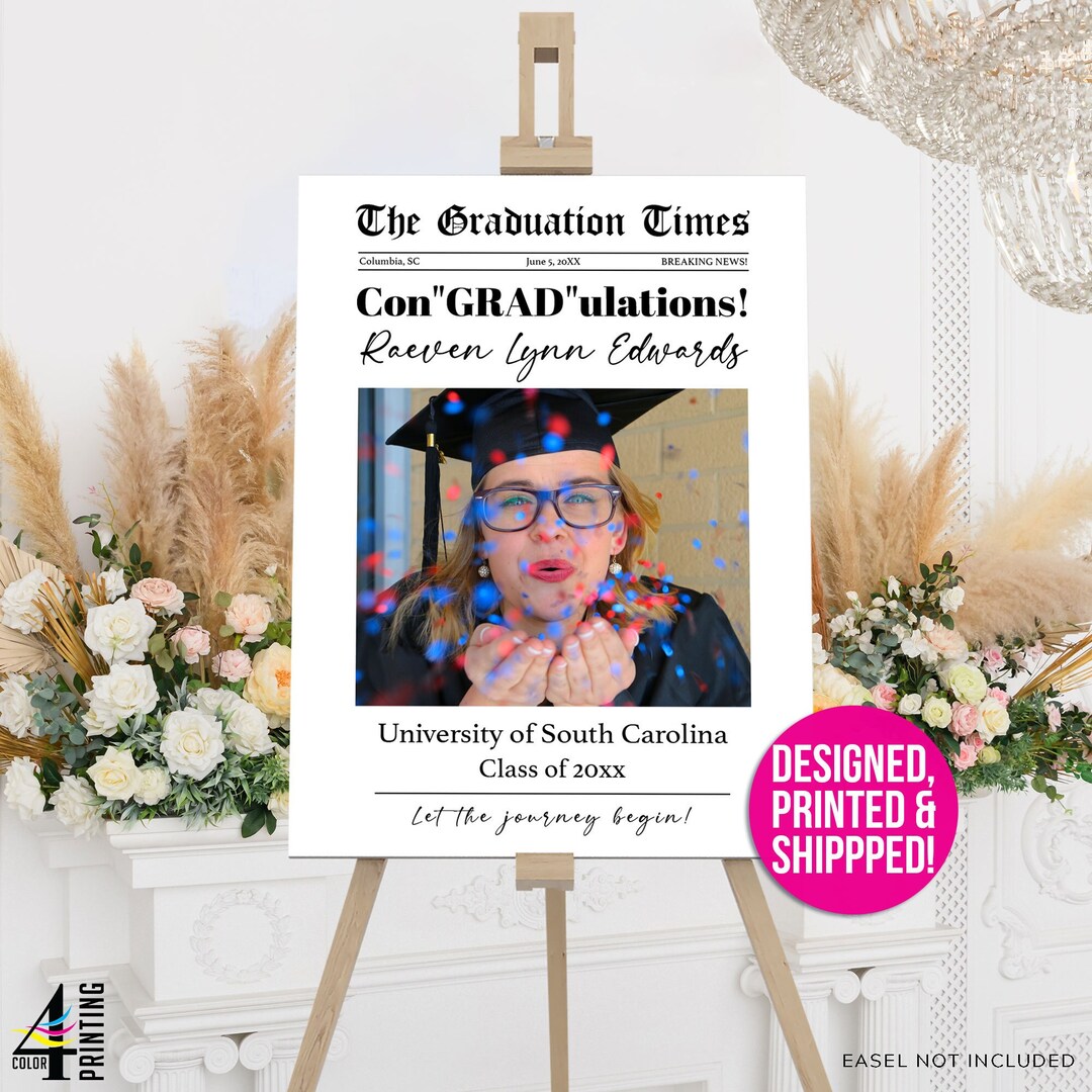Printed Graduation Party Sign Graduation Party Sign Graduation Poster ...