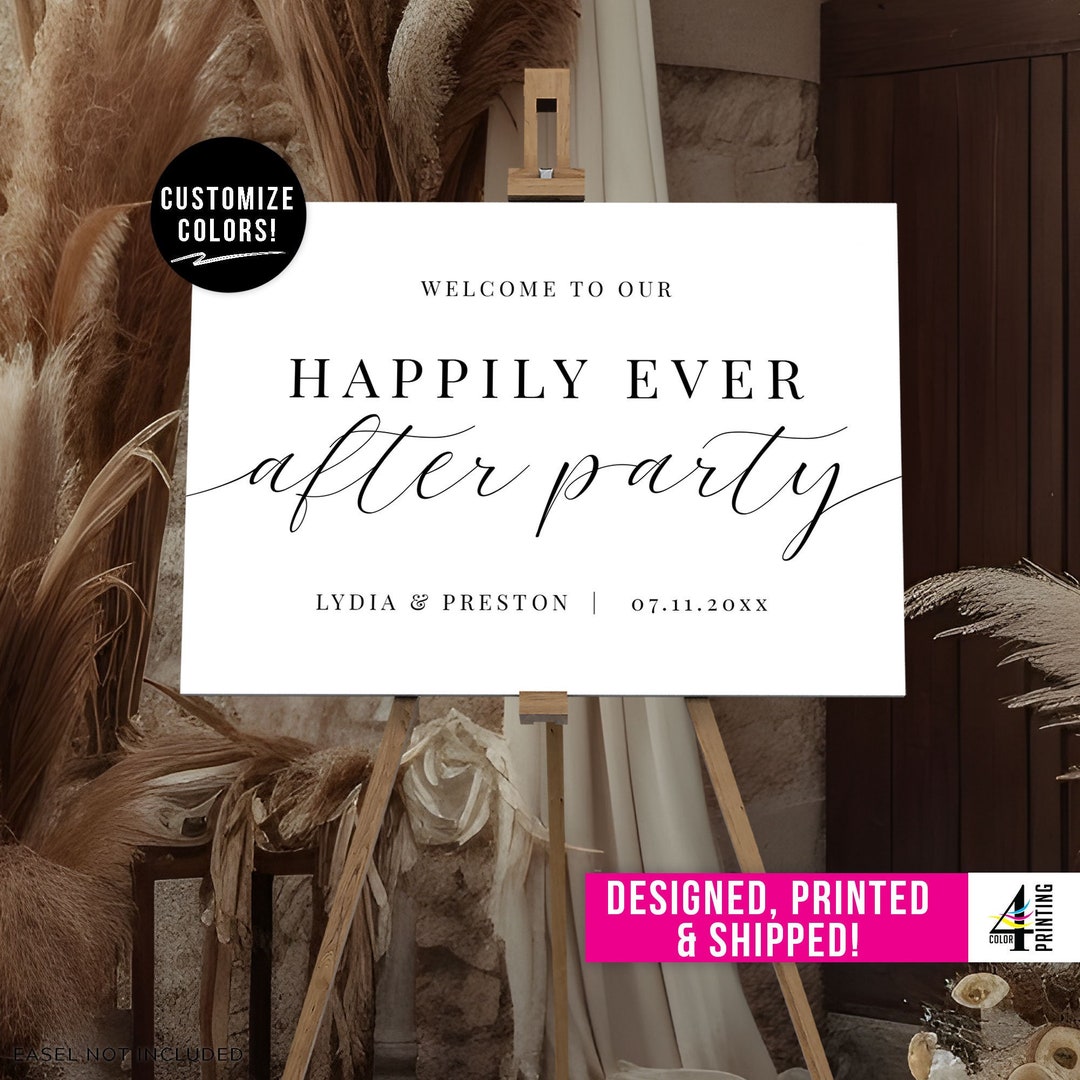 Happily Ever After Party Welcome Sign | Happily Ever After Party Sign ...