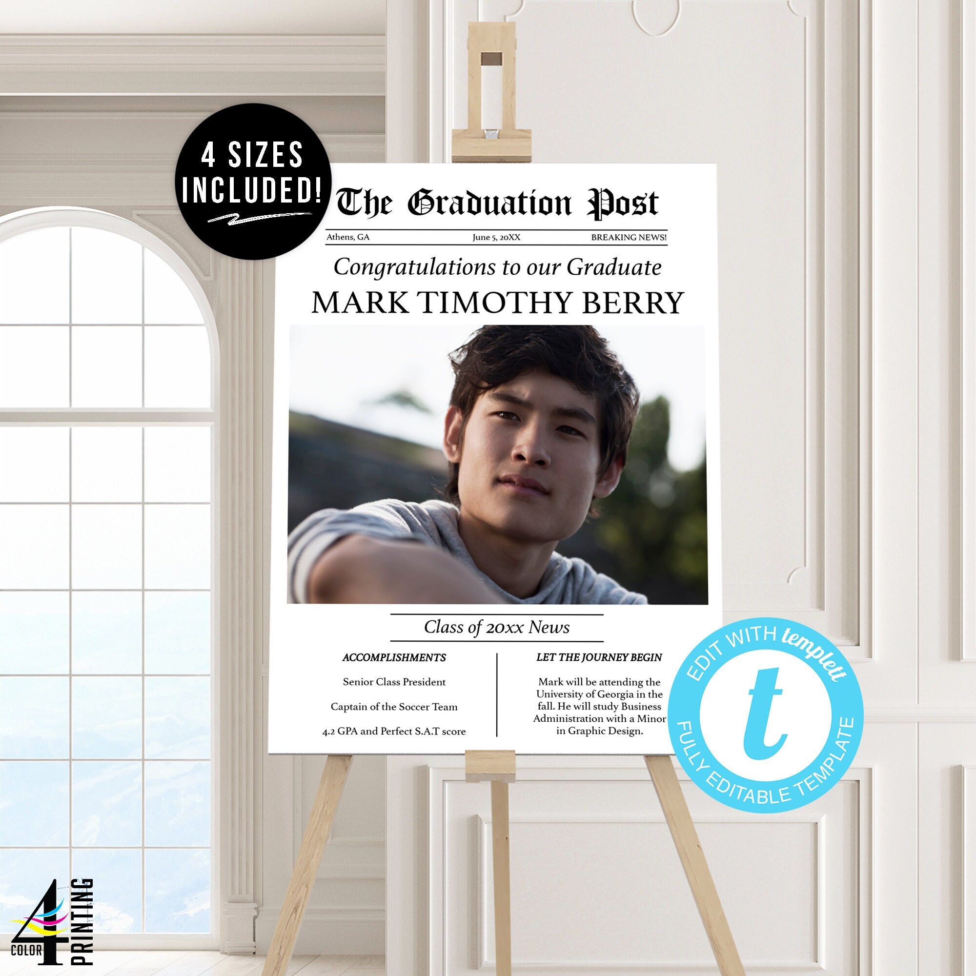 Graduation Party Photo Sign Editable Graduation Poster Graduation Sign ...