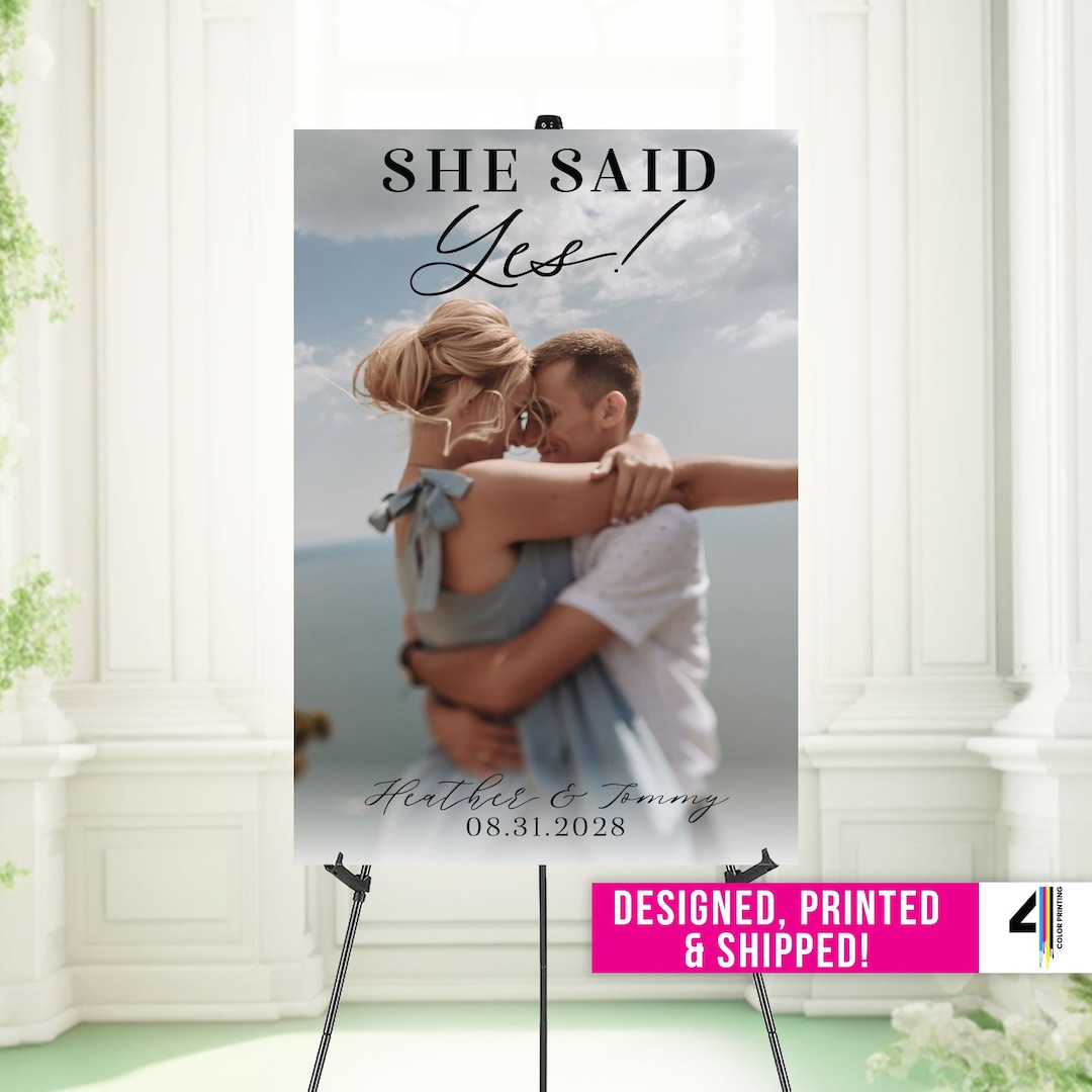 Engagement Party Sign She Said Yes Sign Engagement Party Welcome Sign ...