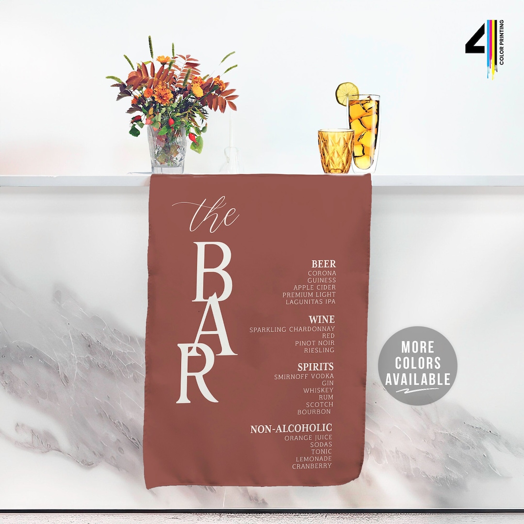 Toasted Toffee Fabric Bar Menu | Fabric Bar Sign | Fabric Bar Sign ...