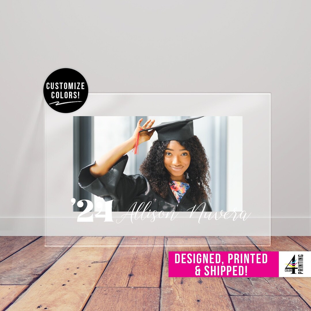 Acrylic Graduation Photo Printed Sign | Acrylic Graduation Photo Poster ...