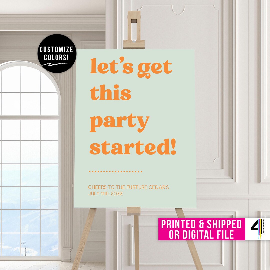 Printed Engagement Party Sign | Engagement Party Sign | Engagement ...
