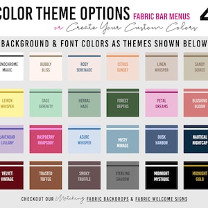 Linen Whisper Fabric Bar Menu Fabric Bar Sign Fabric Bar Sign Wedding ...