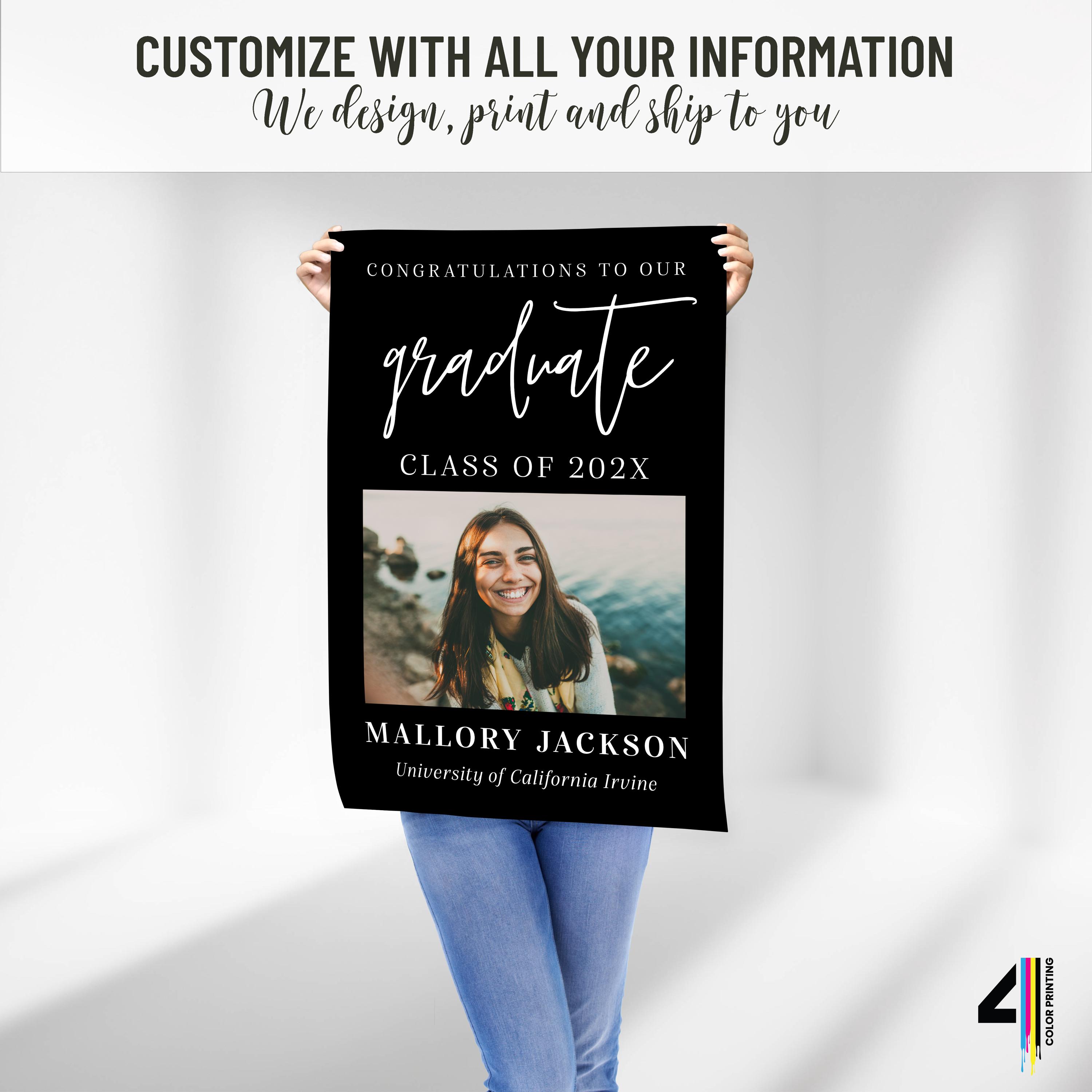 Printed Graduation Party Sign, Graduation Party Signs for Party ...