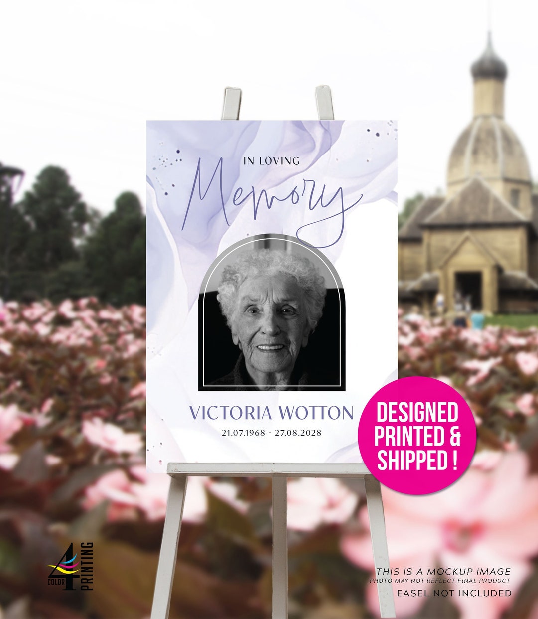 In Loving Memory Sign | Memorial Photo Poster | Funeral Poster ...