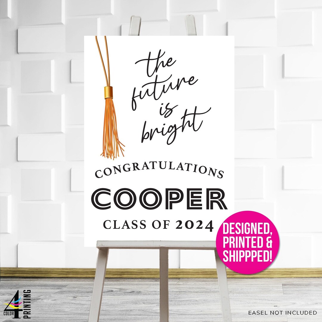 Printed Graduation Party Sign Custom Graduation Poster Graduation Party ...