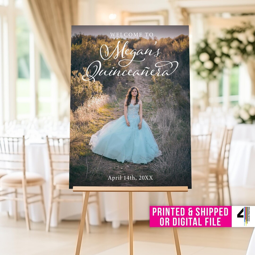 Quinceanera Sign | Quinceanera Sign With Photo | Quinceañera Welcome ...