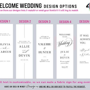 Fabric Wedding Sign, Fabric Welcome Sign With Stand Option, Fabric ...