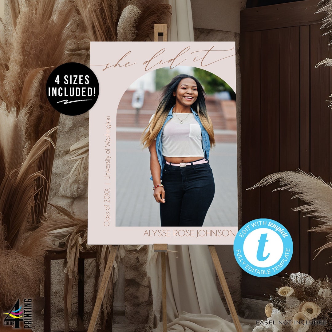 Graduation Party Photo Sign | Editable Graduation Poster | Graduation ...